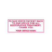 Custom Dental Office Specialist Referral Message Self-inking Stamp | Zazzle