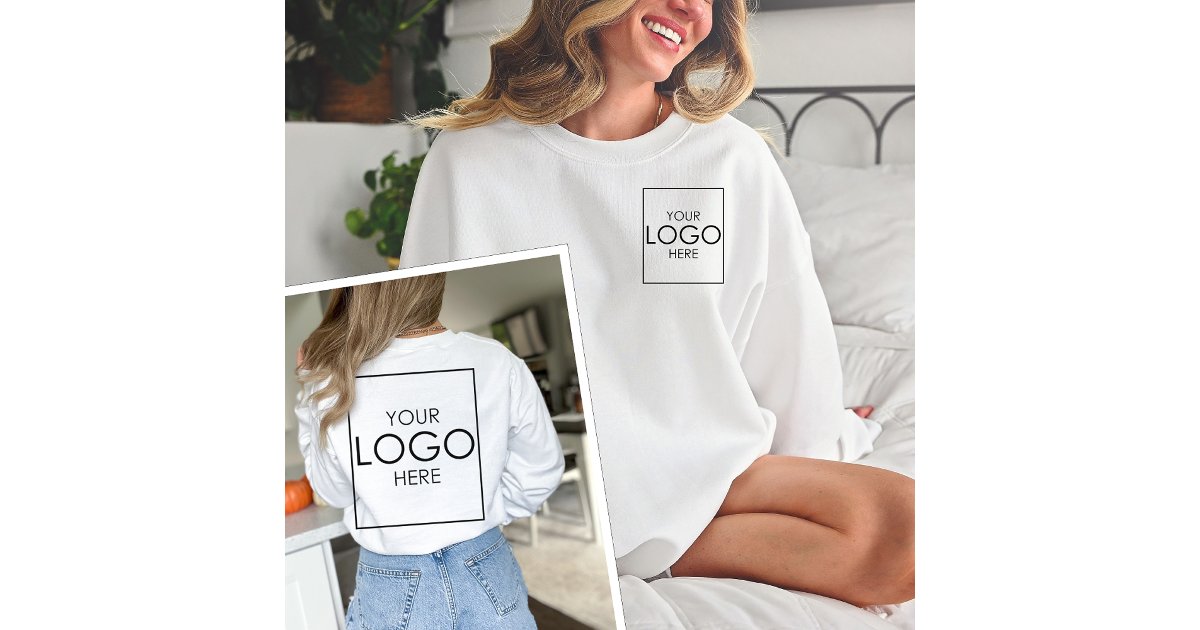 Custom Design Business Customize Your Company Logo Sweatshirt | Zazzle
