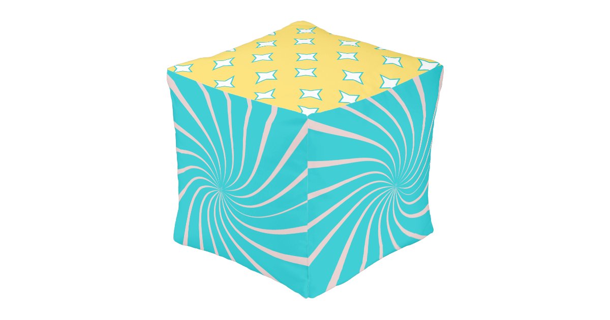 Custom design Create your own blue yellow cute Pou Pouf | Zazzle