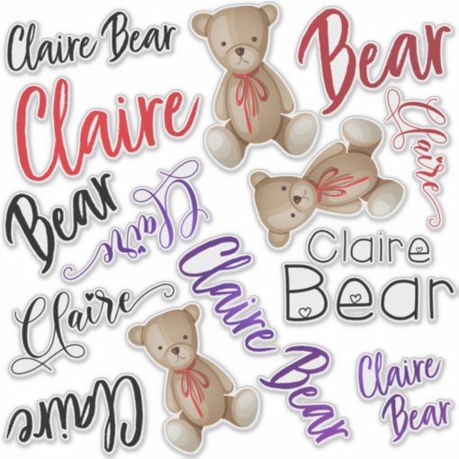 Custom Design for a Sweet Girl Named Claire Sticker | Zazzle