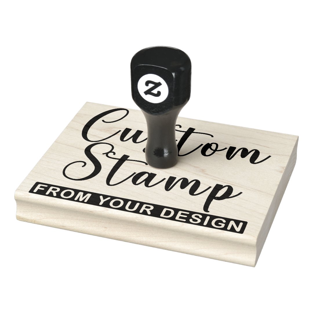 Custom Design Logo Rubber Stamp | Zazzle