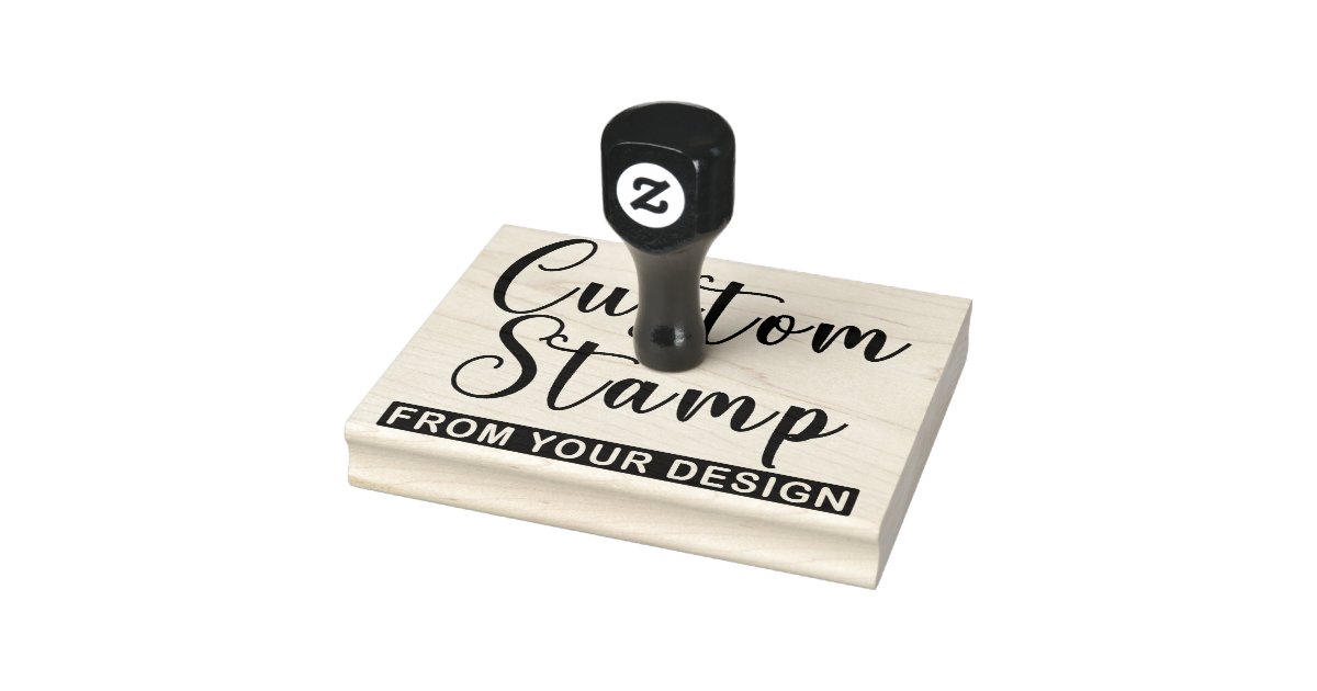Custom Design Logo Rubber Stamp | Zazzle