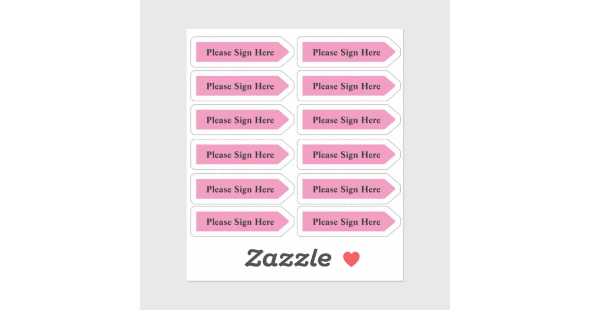 Custom Design Pink Arrow Stickers | Zazzle