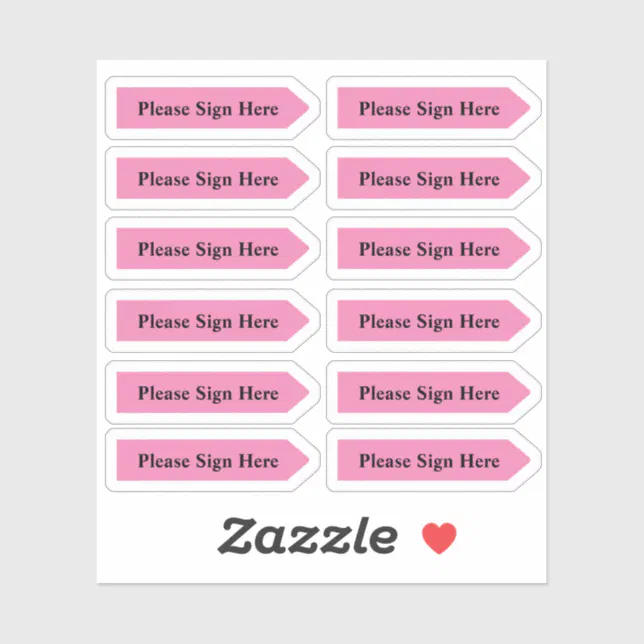 Custom Design Pink Arrow Stickers | Zazzle