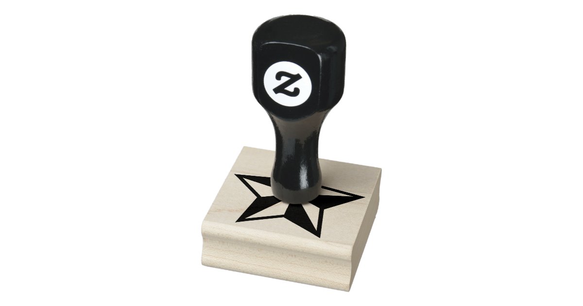 Custom Design Star Rubber Stamp | Zazzle