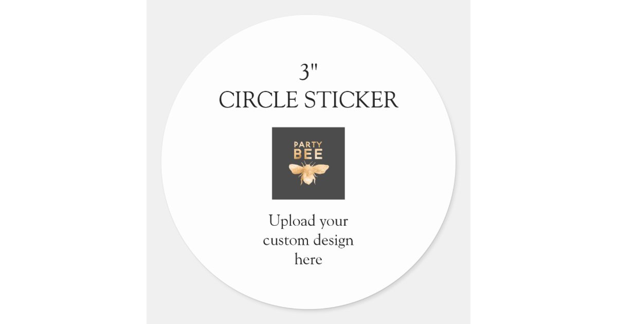 Custom Design Upload Classic Round Sticker | Zazzle