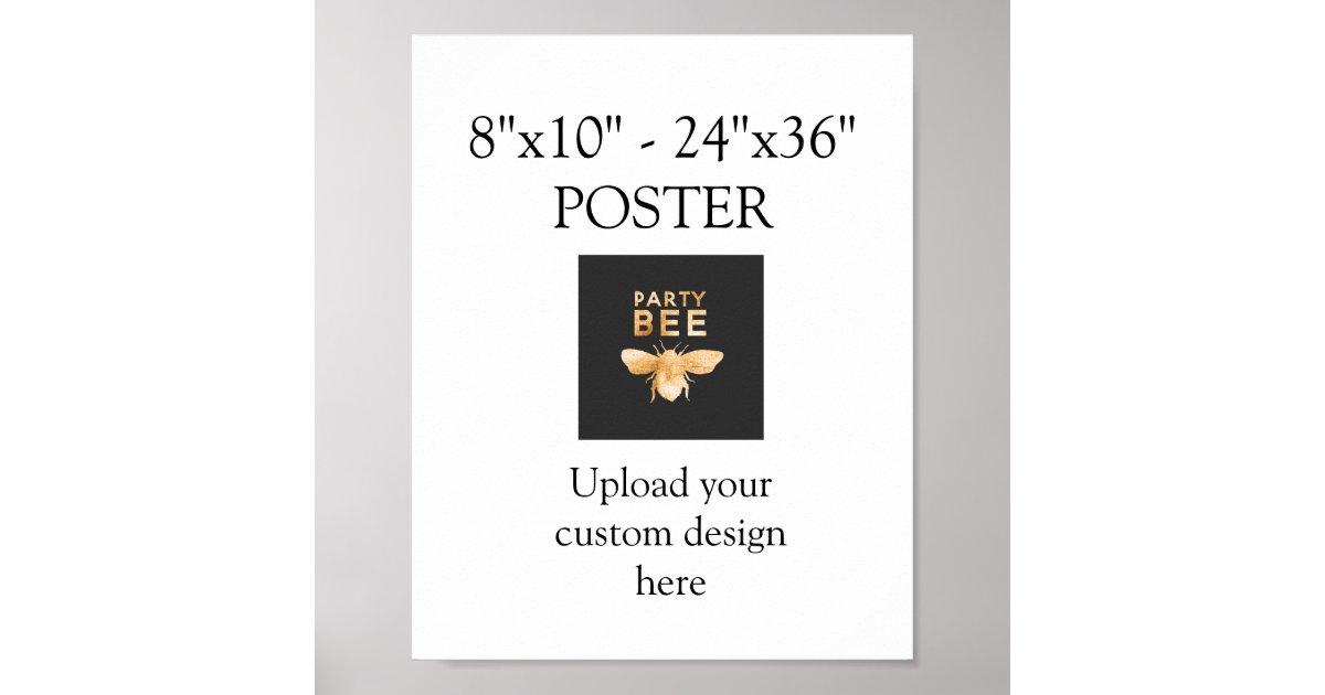 Custom Design Upload Poster | Zazzle