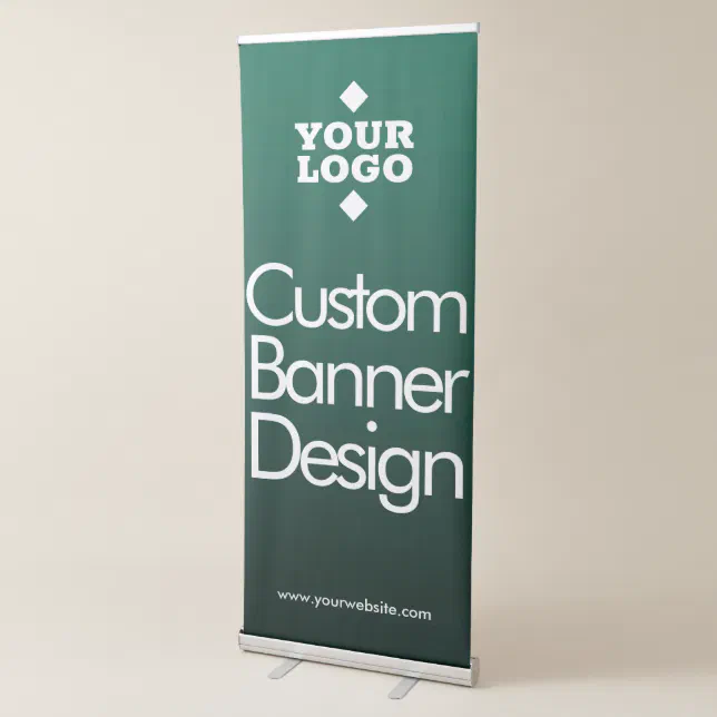 Custom Design // Your Logo Here Retractable Banner | Zazzle