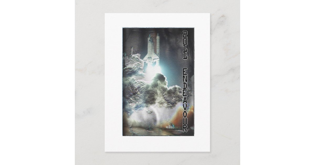 Custom Designed Endeavor Shuttle Launch Postcard | Zazzle