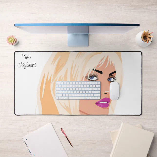 Custom Desk Mat for Salon Owners Stylist | Zazzle