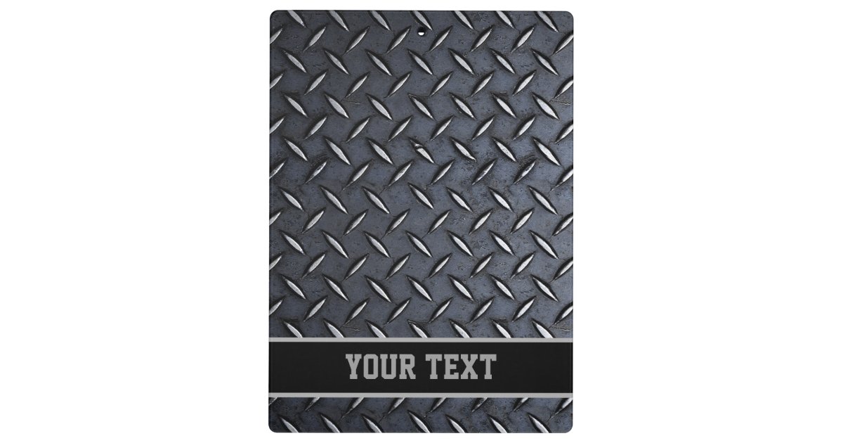 Custom Diamond Plate design Clipboard | Zazzle