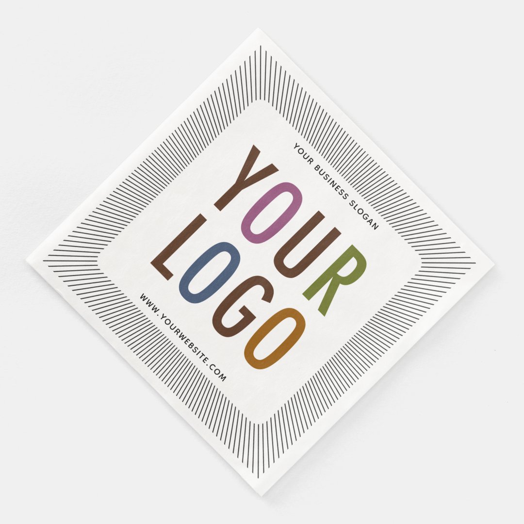 Custom Dinner Napkins with Company Logo Bulk | Zazzle