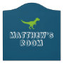 Custom dinosaur door sign for kid's bedroom | Zazzle