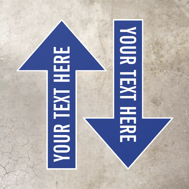 Custom Directional Arrow Blue Floor Decals | Zazzle