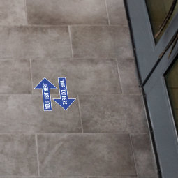 Custom Directional Arrow Blue Floor Decals | Zazzle