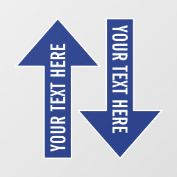 Custom Directional Arrow Blue Floor Decals | Zazzle