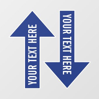 Custom Directional Arrow Blue Floor Decals | Zazzle