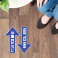 Custom Directional Arrow Blue Floor Decals | Zazzle
