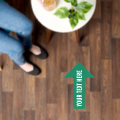 Custom Directional Arrow Green Floor Decals | Zazzle