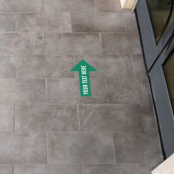 Custom Directional Arrow Green Floor Decals | Zazzle