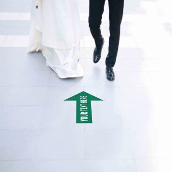 Custom Directional Arrow Green Floor Decals | Zazzle