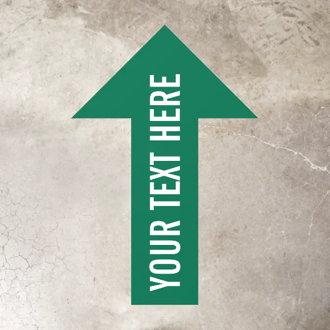 Custom Directional Arrow Green Floor Decals | Zazzle