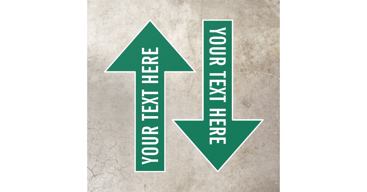 Custom Directional Arrow Green Floor Decals | Zazzle