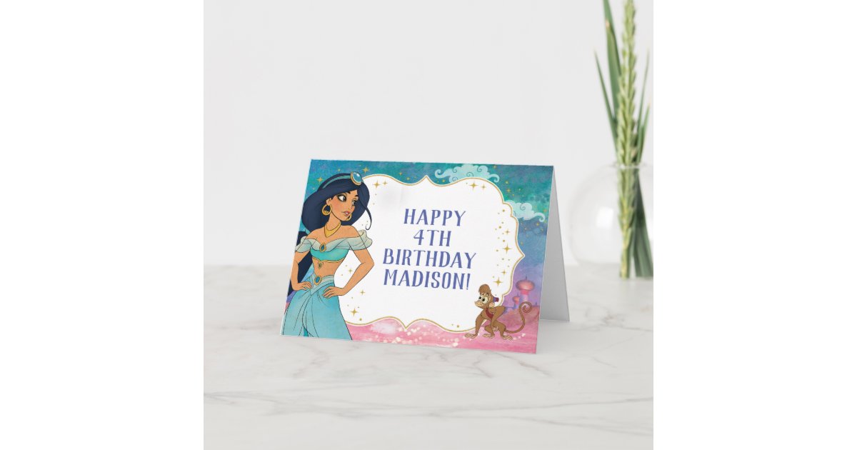 Custom Disney Princess Jasmine Card | Zazzle