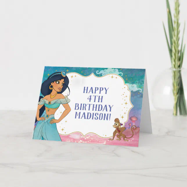 Custom Disney Princess Jasmine Card | Zazzle