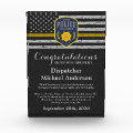 Custom Dispatcher Retirement 911 Thin Gold Line Acrylic Award | Zazzle