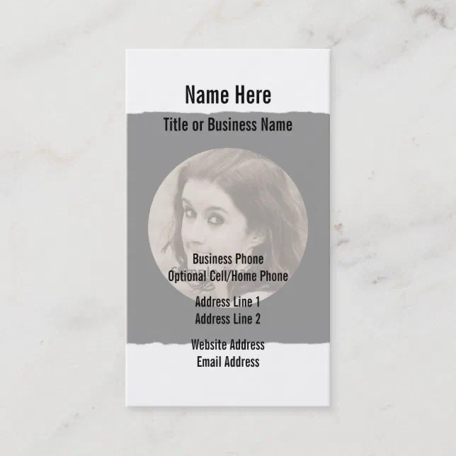 Custom DIY | Personalized Photo Frame Business Card | Zazzle