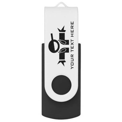 Custom DJ logo music deejay swivel USB flash drive | Zazzle