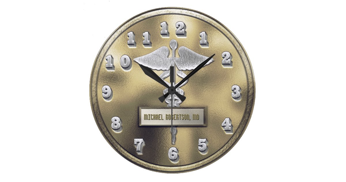 Custom Doctor Medical Clinic Clock | Zazzle.com