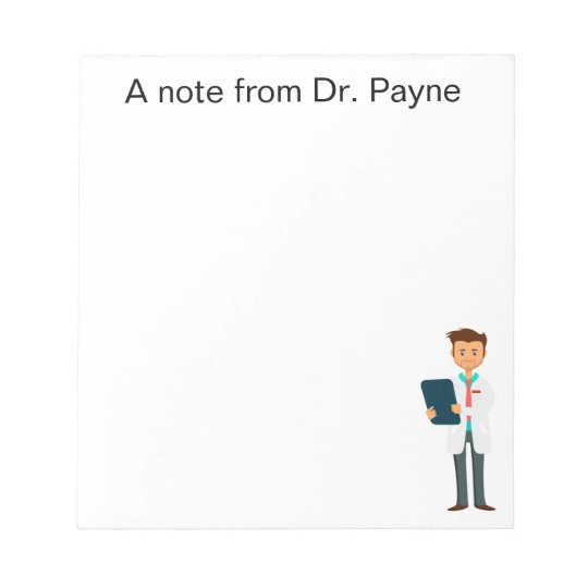 Custom Doctor, Nurse, Dentist Notepad | Zazzle.com