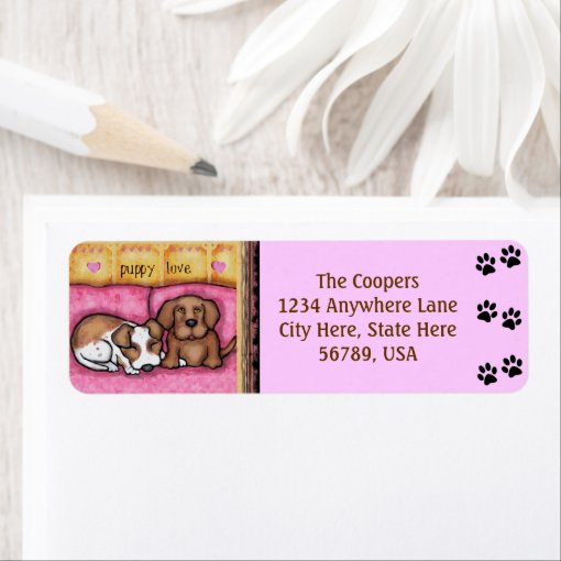 Custom Dog Art Return Address Labels | Zazzle