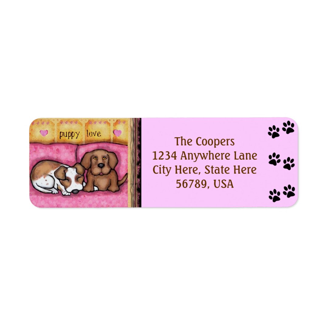 Custom Dog Art Return Address Labels | Zazzle