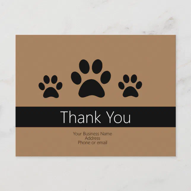 Custom Dog Business Thank You Notes | Zazzle