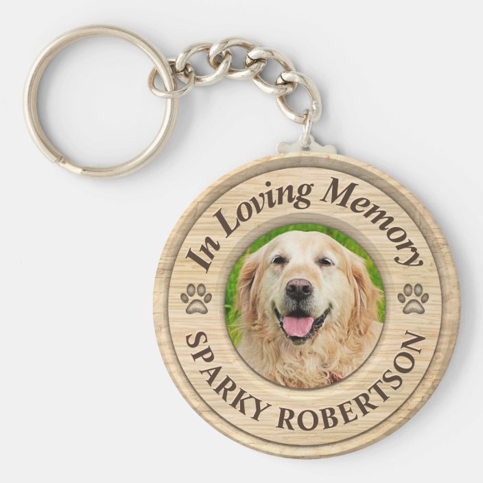 Custom Dog Memorial Keepsake Keychain | Zazzle.com
