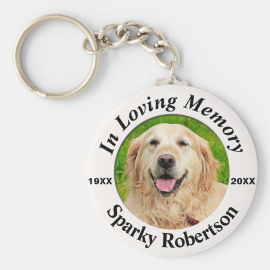 Custom Dog Memorial Keychain | Zazzle.com