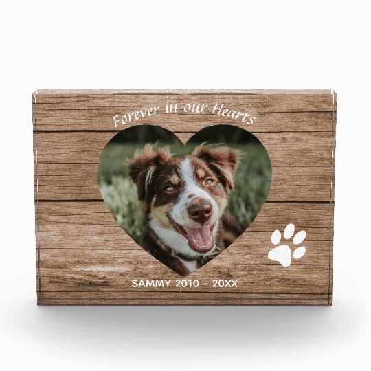 Custom Dog Memorial Rustic Wood & Photo | Zazzle.com