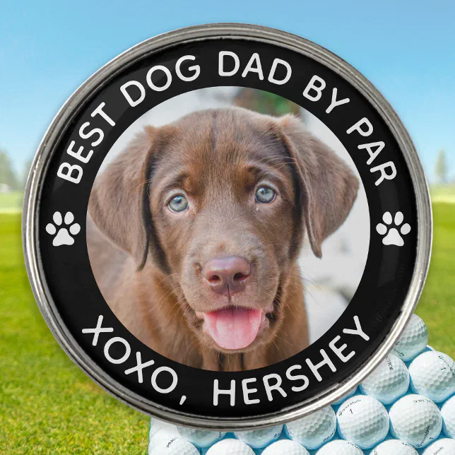 Custom Dog Pet Photo Personalized Paw Print Golf Ball Marker | Zazzle