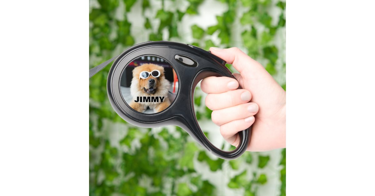 Custom Dog Photo and Name Pet Leash | Zazzle