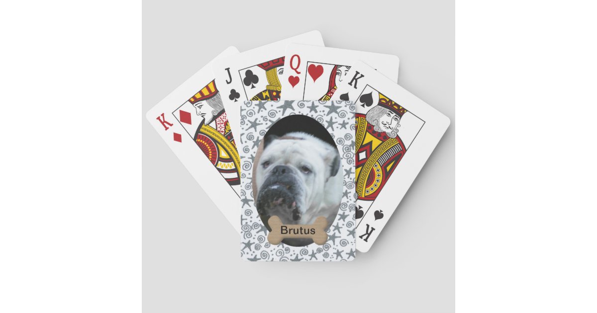 Custom Dog Photo Playing Cards | Zazzle