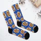 Custom Dog Photo Royal Blue Paw Print Socks | Zazzle
