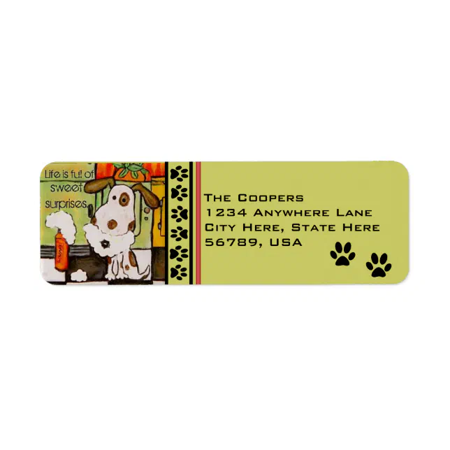 Custom Dog Return Address Labels | Zazzle