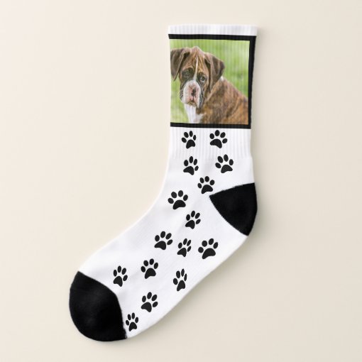 Custom Dog Socks - Fun Boxer Dog | Zazzle