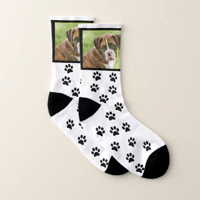 Custom Dog Socks - Fun Boxer Dog | Zazzle
