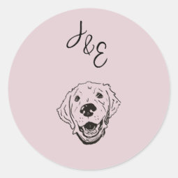 Custom Dog Sticker for Wedding | Zazzle