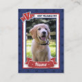 Custom Dog Trading Cards, Classic MVP Pet Trading Calling Card | Zazzle