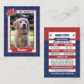 Custom Dog Trading Cards, Classic MVP Pet Trading Calling Card | Zazzle